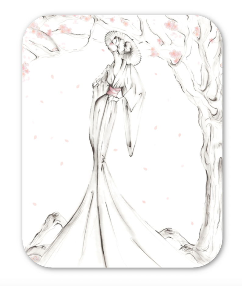 Geisha - 3" Vinyl Sticker – Anise Designs